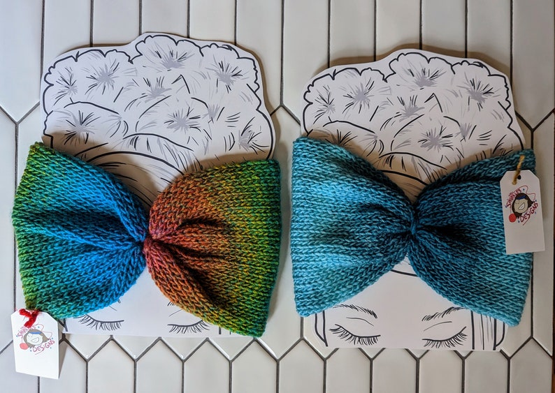 Printable Messy Bun Display Card for Headbands, Ear Warmers, and ...