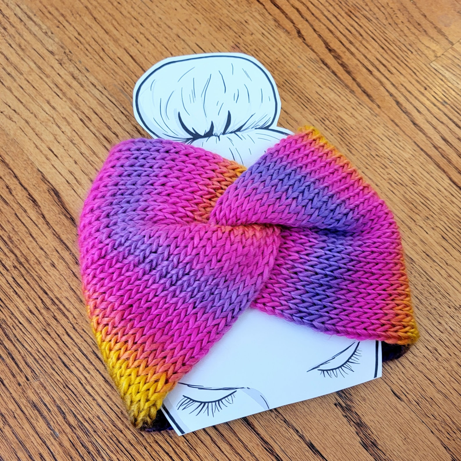 Printable Messy Bun Display Card for Headbands, Ear Warmers, Beanies ...