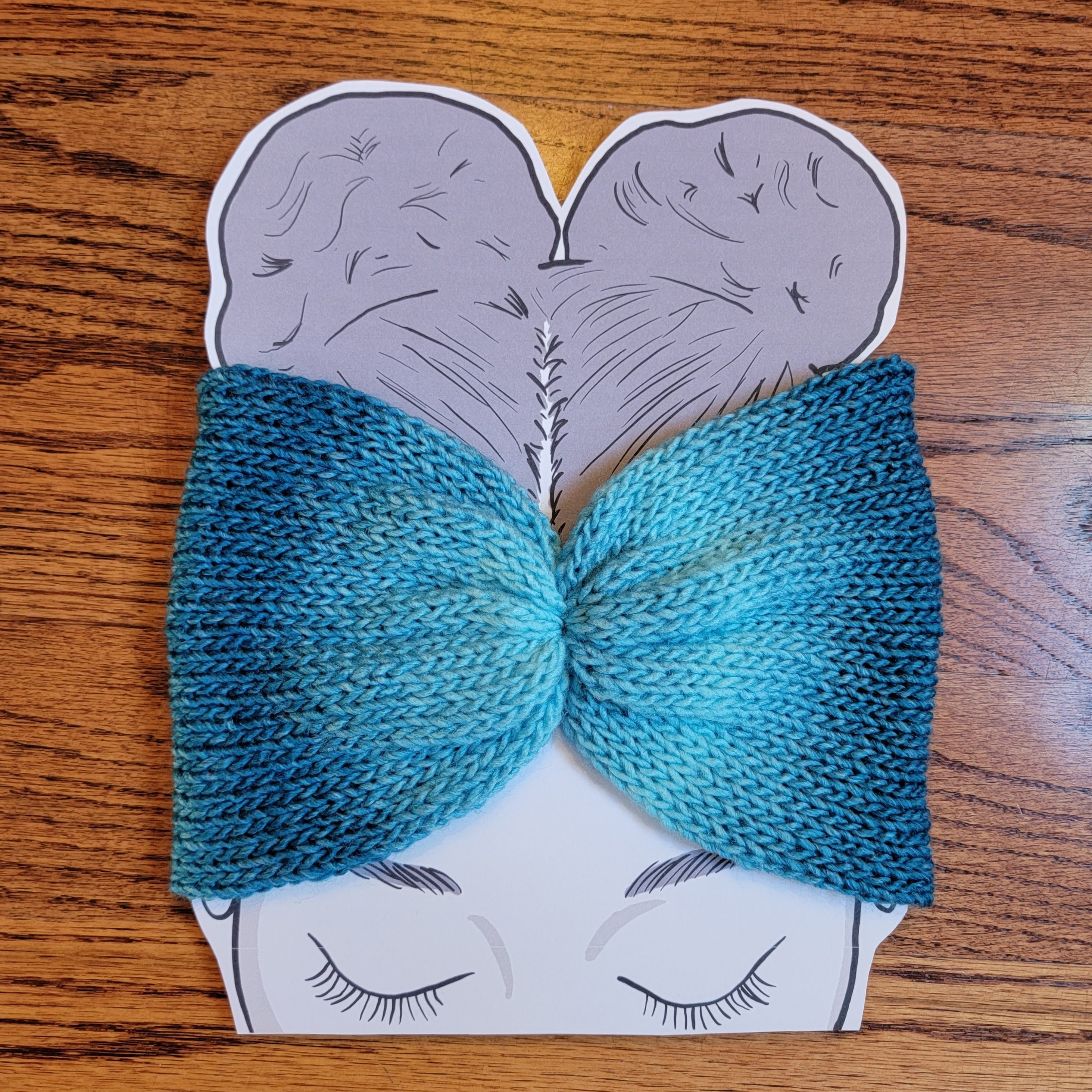 Printable Messy Bun Display Card for Headbands and Ear Warmers, Black ...