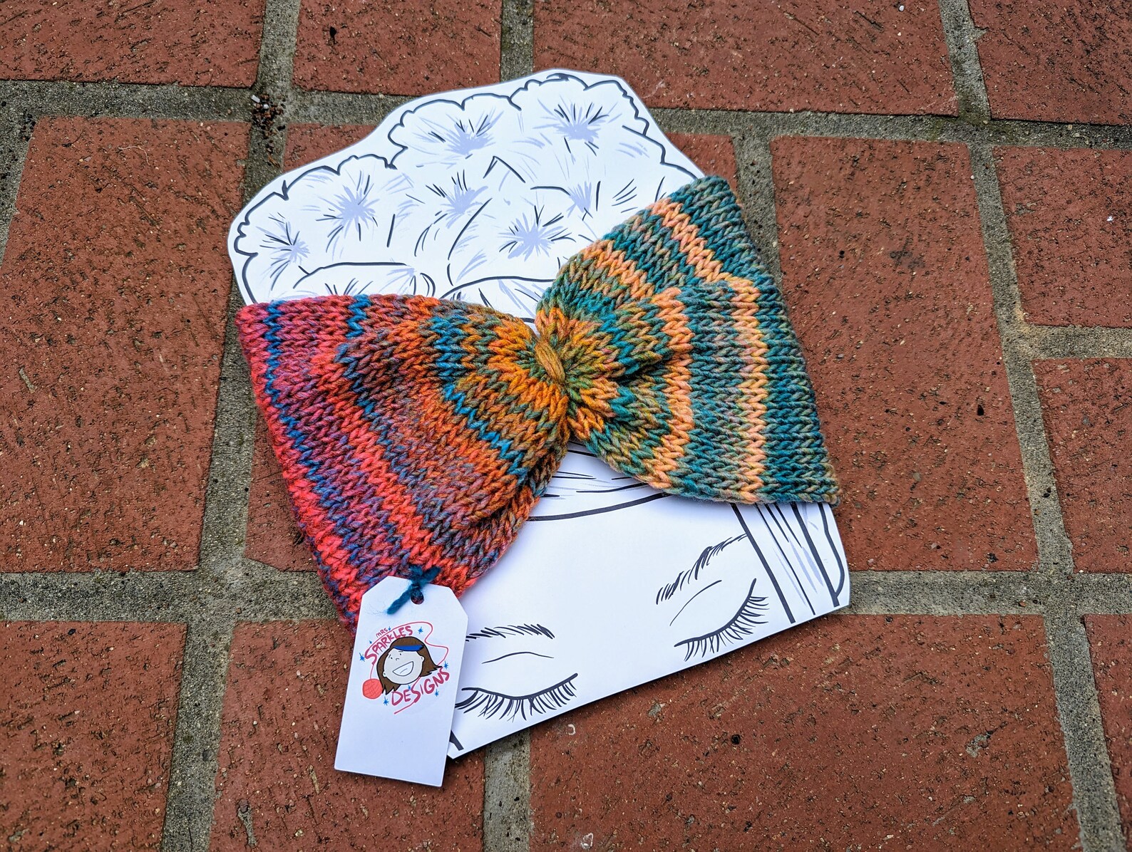 Printable Messy Bun Display Card for Headbands, Ear Warmers, and ...