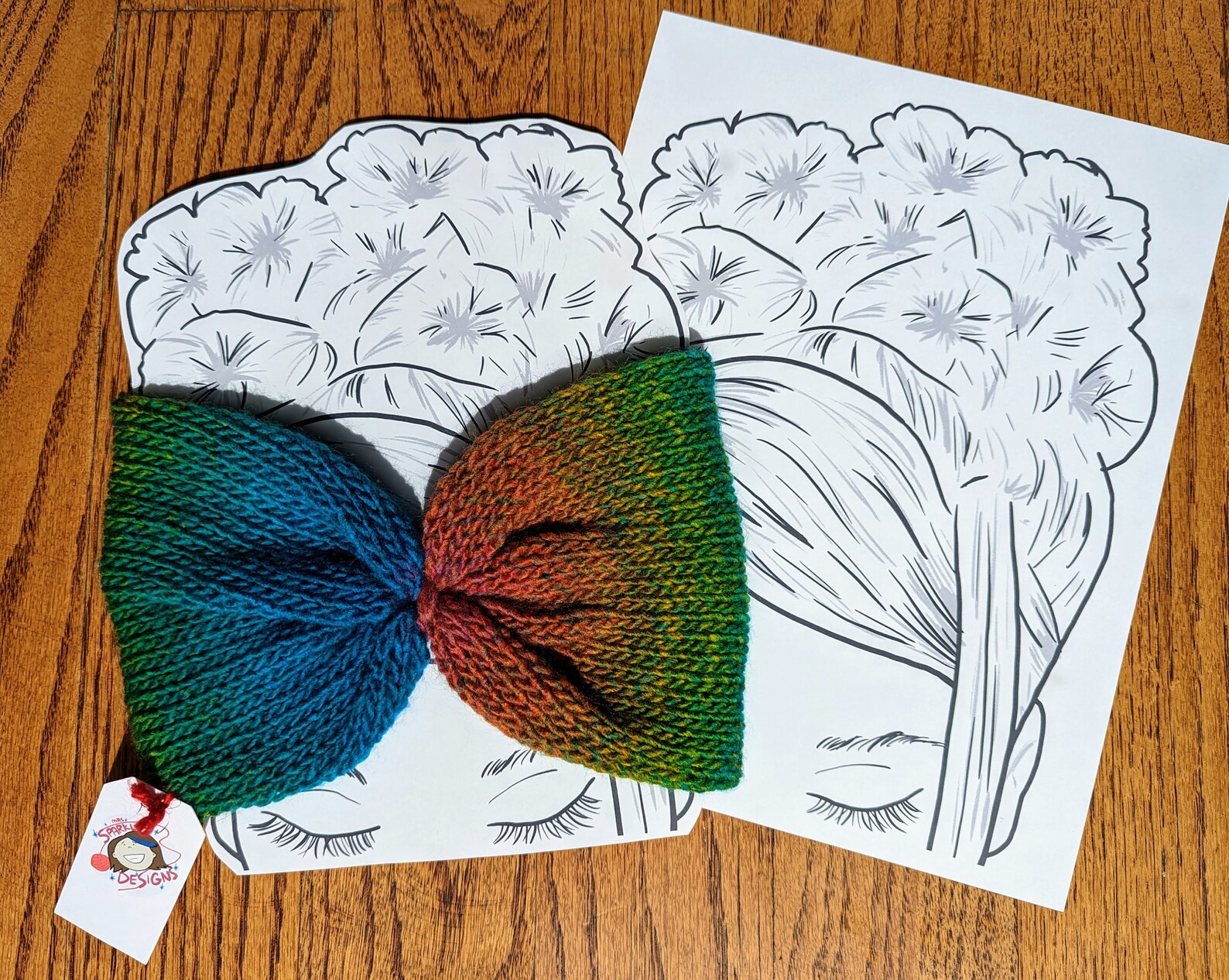 Printable Messy Bun Display Card for Headbands, Ear Warmers, and ...