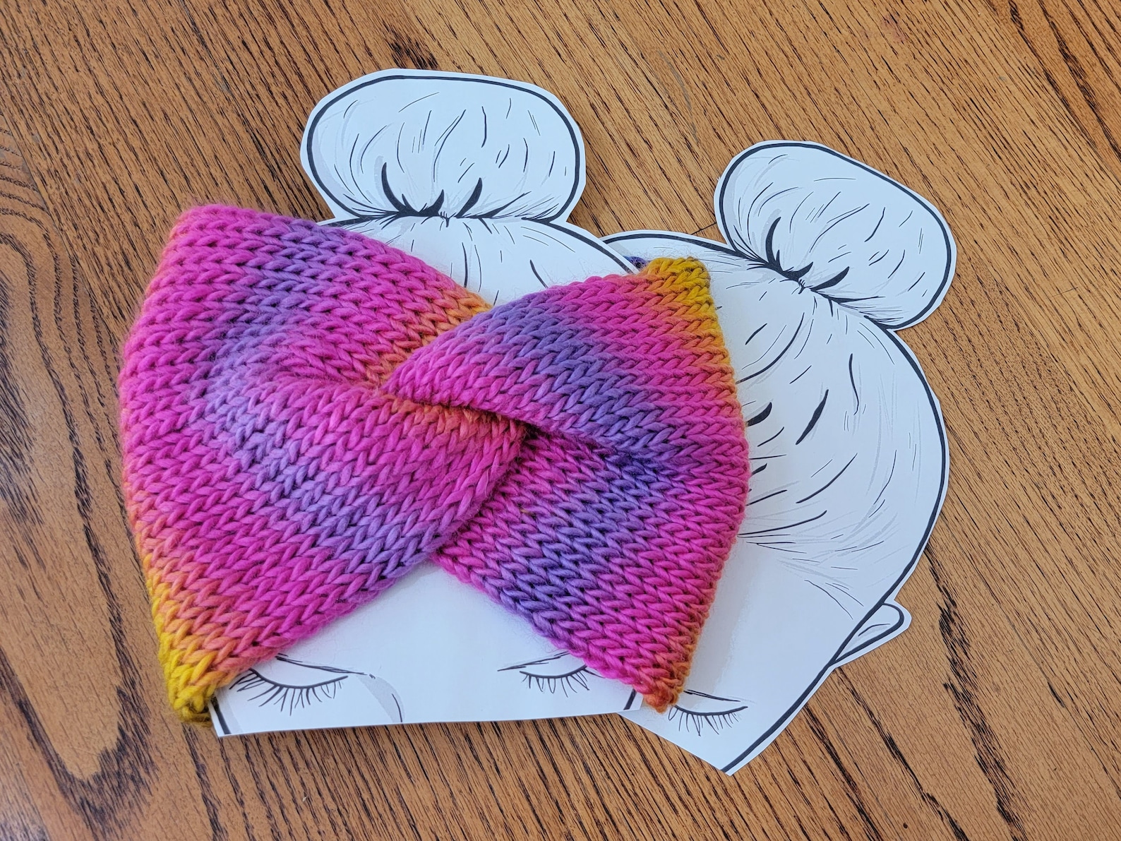 Printable Messy Bun Display Card for Headbands, Ear Warmers, Beanies ...