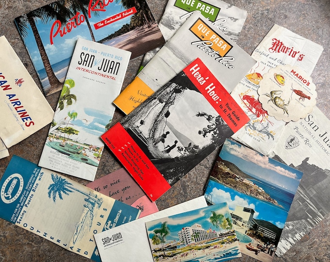 1958 Travel Ephemera Vintage Puerto Rico Virgin Isles Brochure Booklet ...