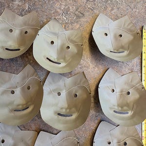 11 Strange Vintage Paper Masks Bizarre 1950s Japan Face Mask Lot ...