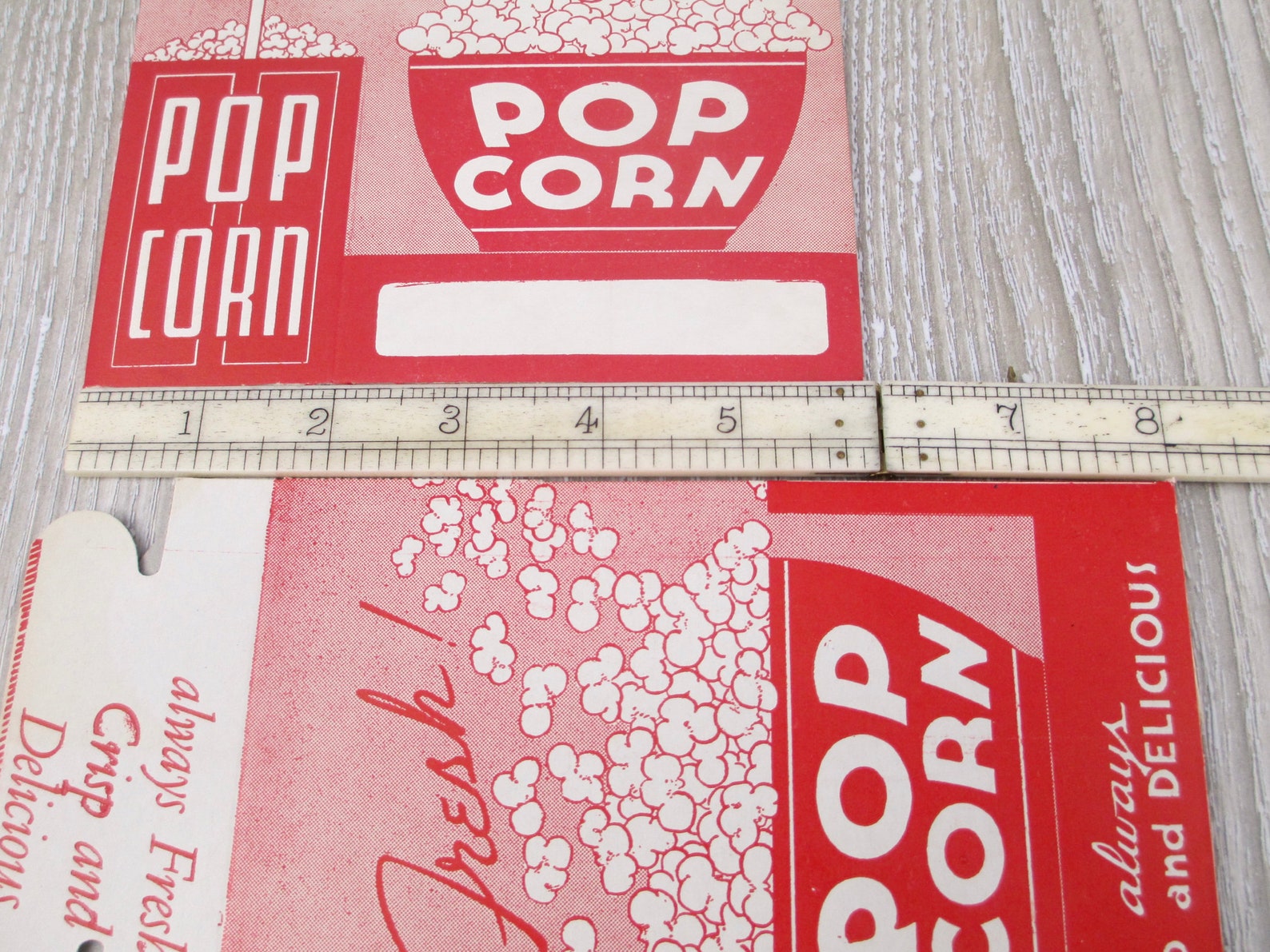 2 Vintage 1960s Popcorn Boxes Retro Movie Theater Drive in - Etsy