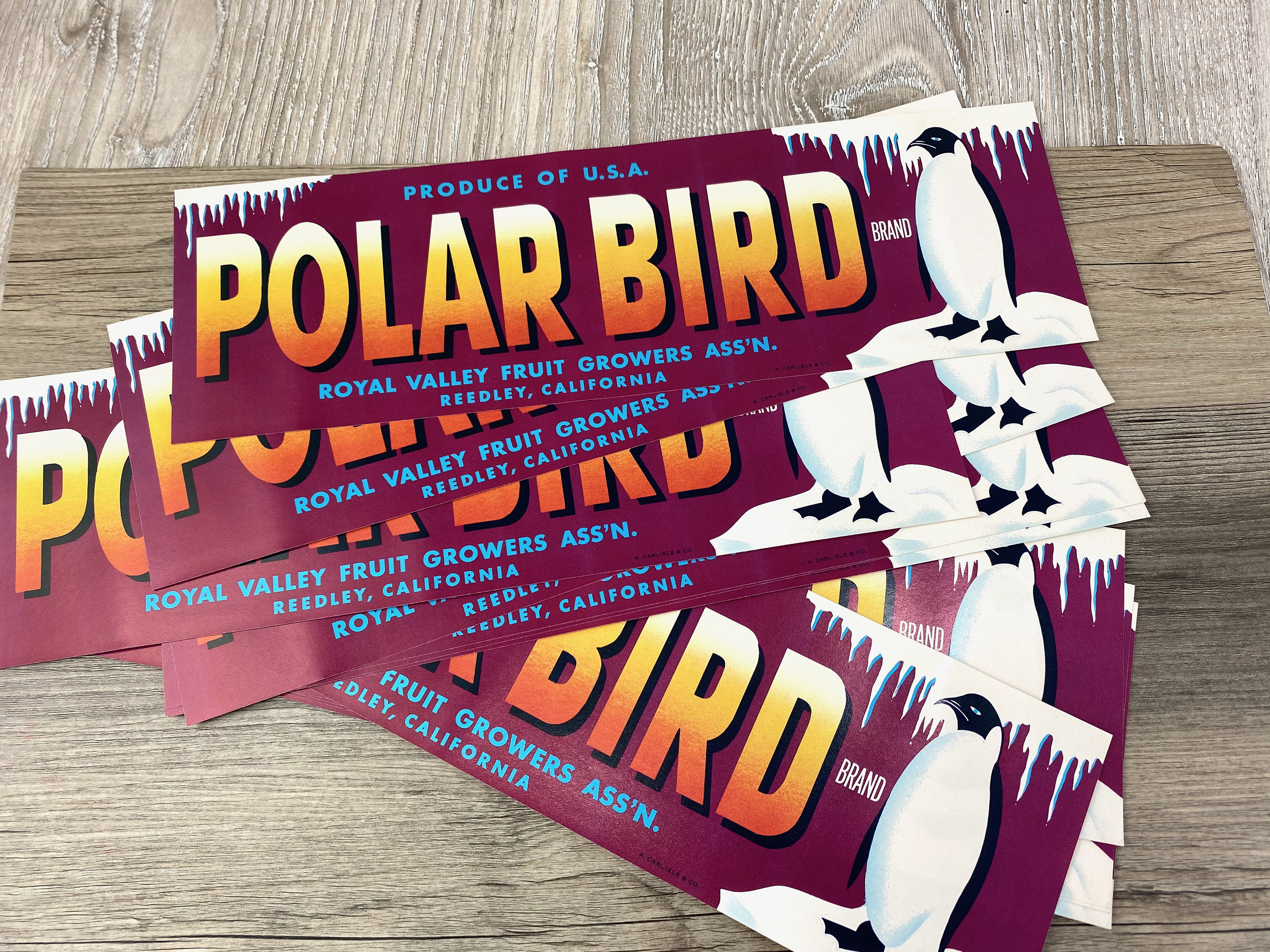 12 Vintage Penguin Fruit Crate Labels Retro Penguins Polar | Etsy