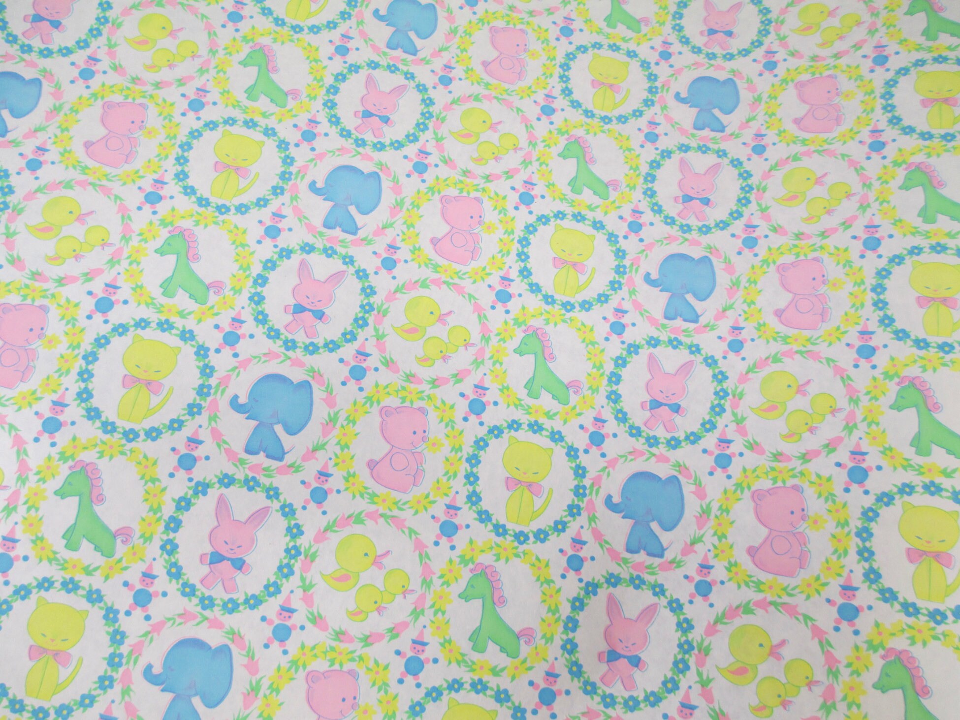12 Feet 1960s Wrapping Paper Cute Vintage Childs | Etsy