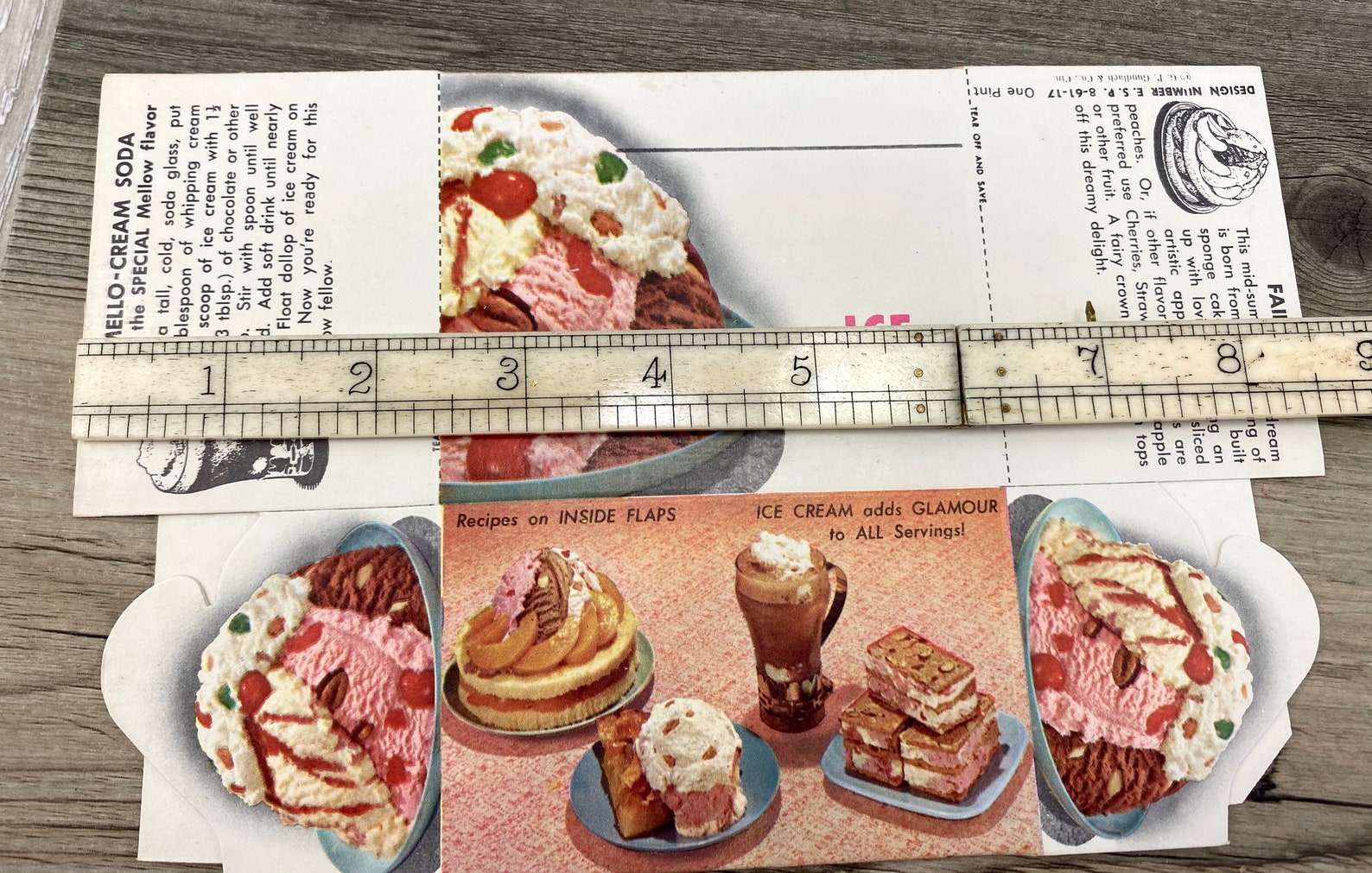 1960s Ice Cream Pint Box Vintage Carton Multi Flavor Stock - Etsy