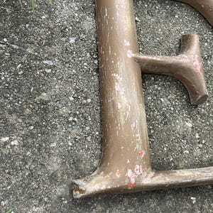 Large Metal Vintage E Retro Sign Letter Patina Midcentury Industrial ...