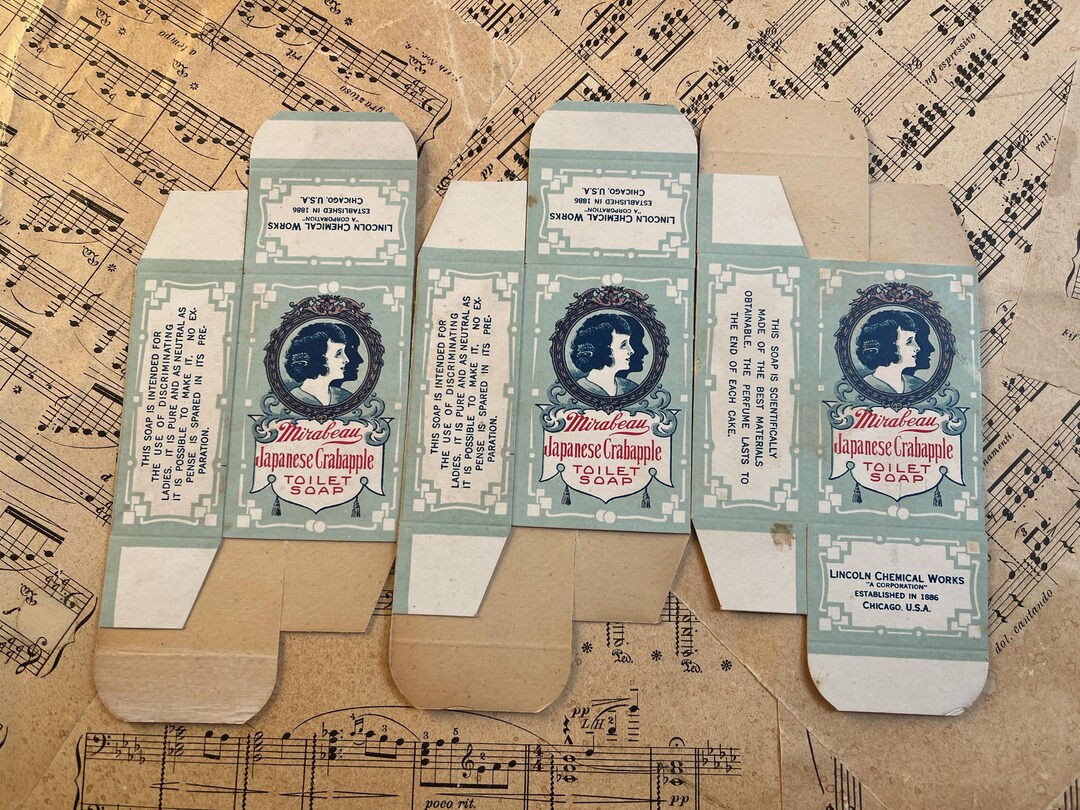 Vintage 1920s Unused Soap Boxes : Japanese Crabapple & Mirabeau ...