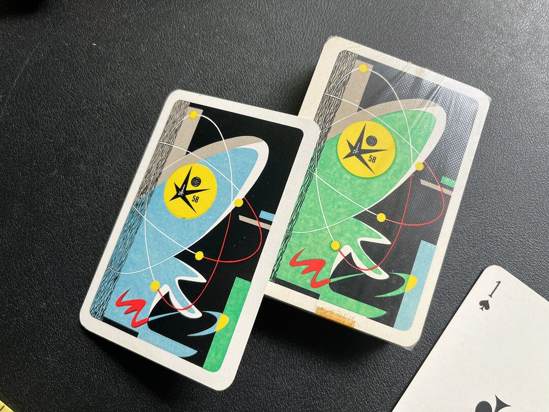 2 Rare 1958 Worlds Fair Playing Cards Card Deck Midcentury - Etsy