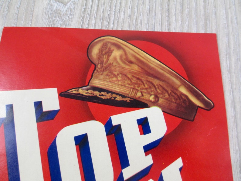 SALE Very Rare 1940s Top Man Label Vintage Printers Sample | Etsy