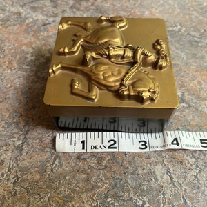 Knight on Horse Box Vintage 1950s Dresser Cufflink Box Renaissance ...