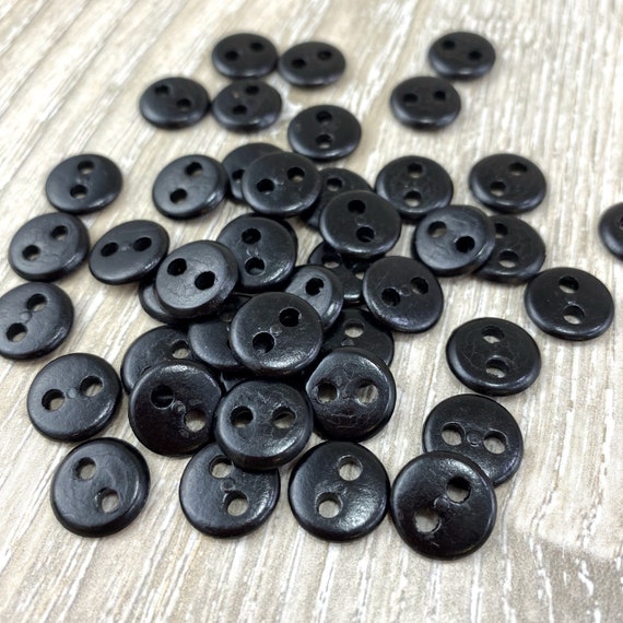 100 Vintage Tiny Black Buttons 1920s 1930s Paper Fiber | Etsy