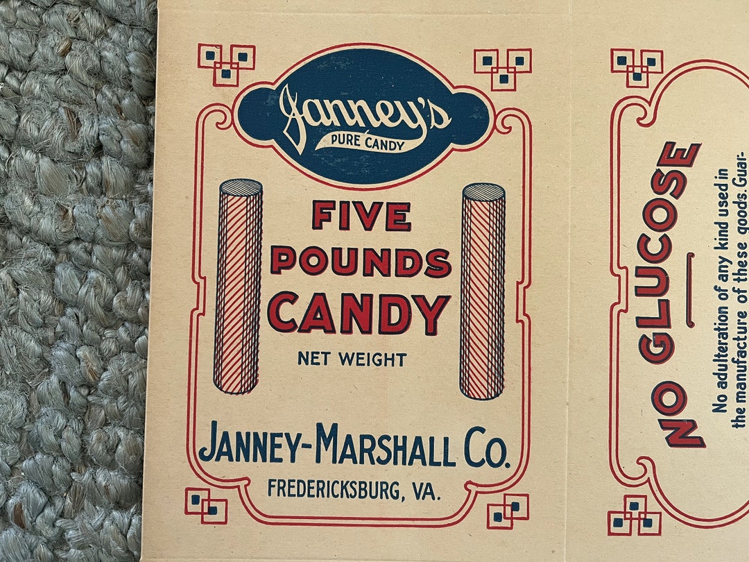 Antique Candy Box 1910s Box Great Graphics Unused Flat General Store ...