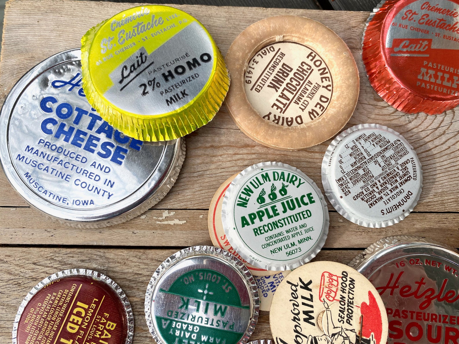50 Vintage Milk Soft Drink Caps Cream Cap Lot 1940s 1950s - Etsy