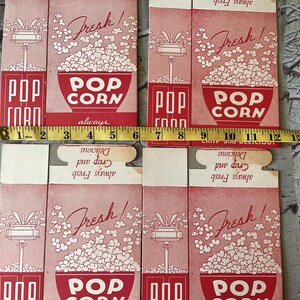 4 Vintage 1960s Popcorn Boxes Retro Movie Theater Drive in Snack Box ...