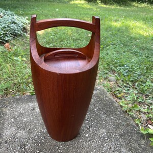 Dansk Teak Ice Bucket Vintage Jens Quistgaard Staved Wood Midcentury ...