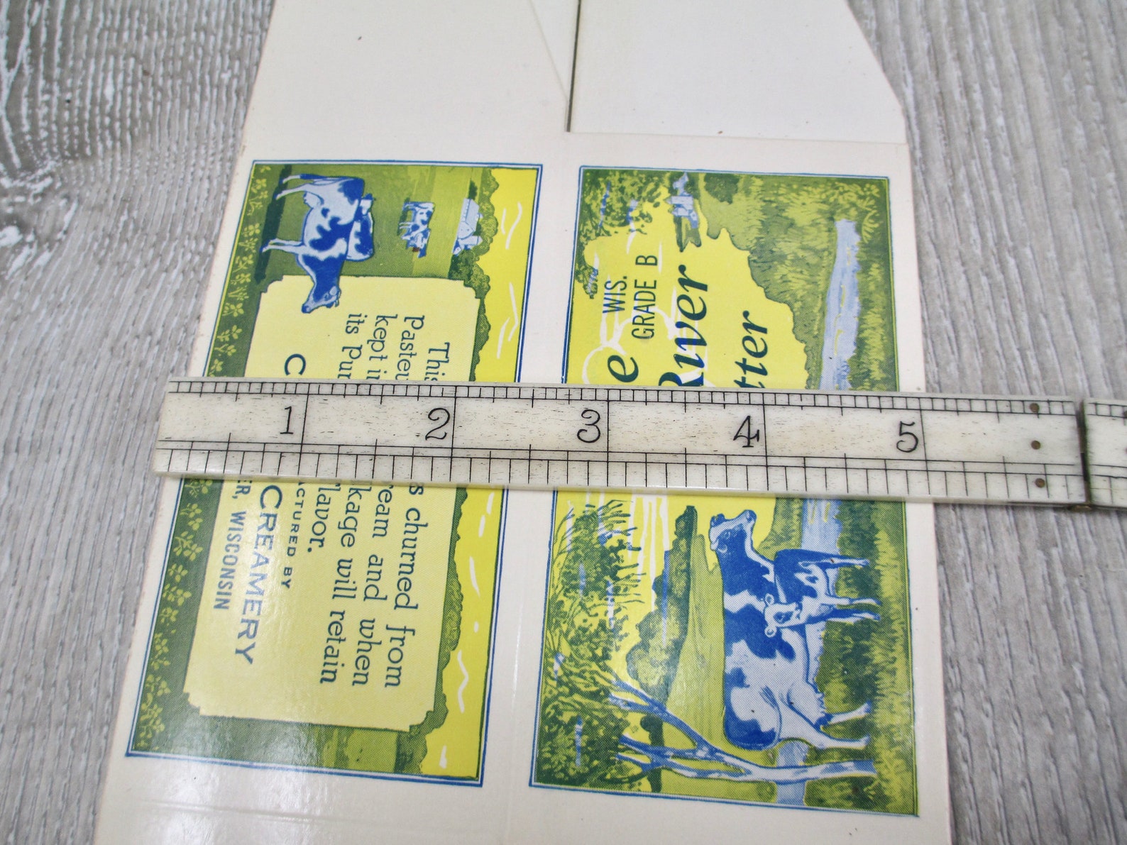 1920s Vintage Butter Box Blue River Yellow Cows One Pound - Etsy Canada