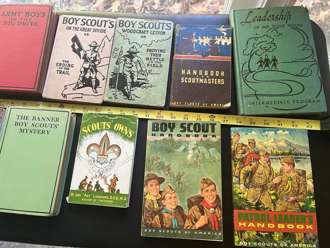 14 Scout Books Antique Scouting Vintage Girls Boys Scout Master ...