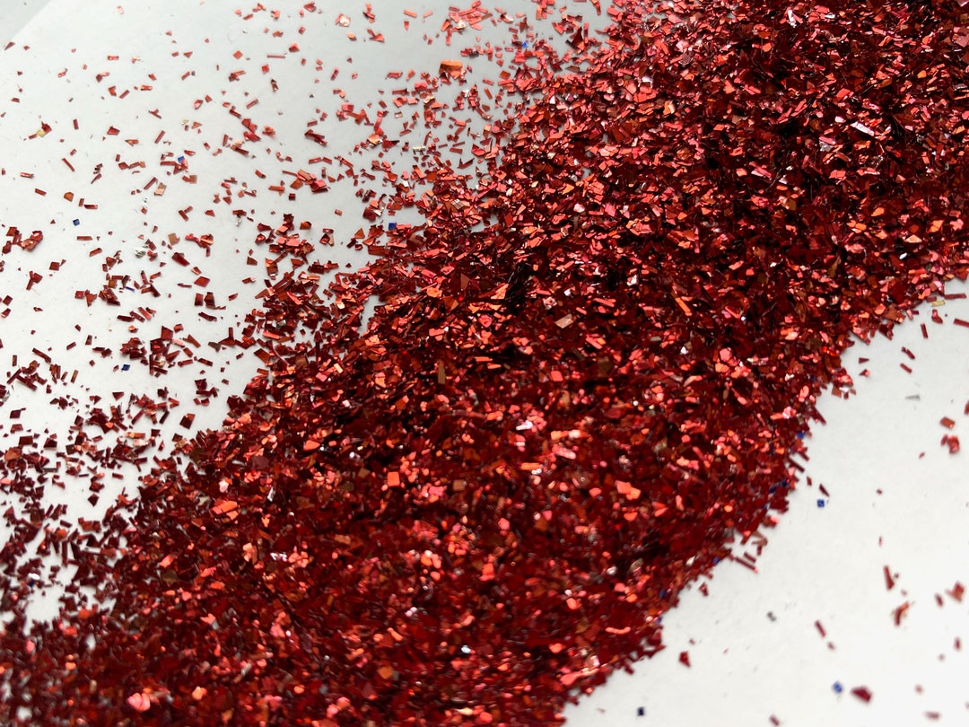 25 Vintage 1960s RED Glitter Packets Retro Flakes for Crafting or ...