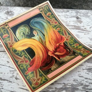 Perfume Label Antique Early 1900s Brightly Colored Dancer Vintage Paper ...