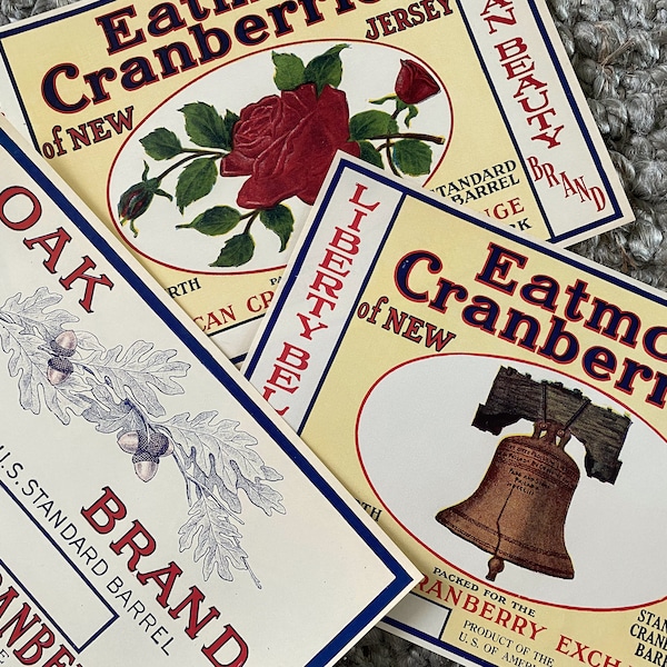 Cranberry Crate Labels - Etsy