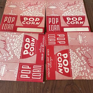 4 Vintage 1960s Popcorn Boxes Retro Movie Theater Drive in Snack Box ...