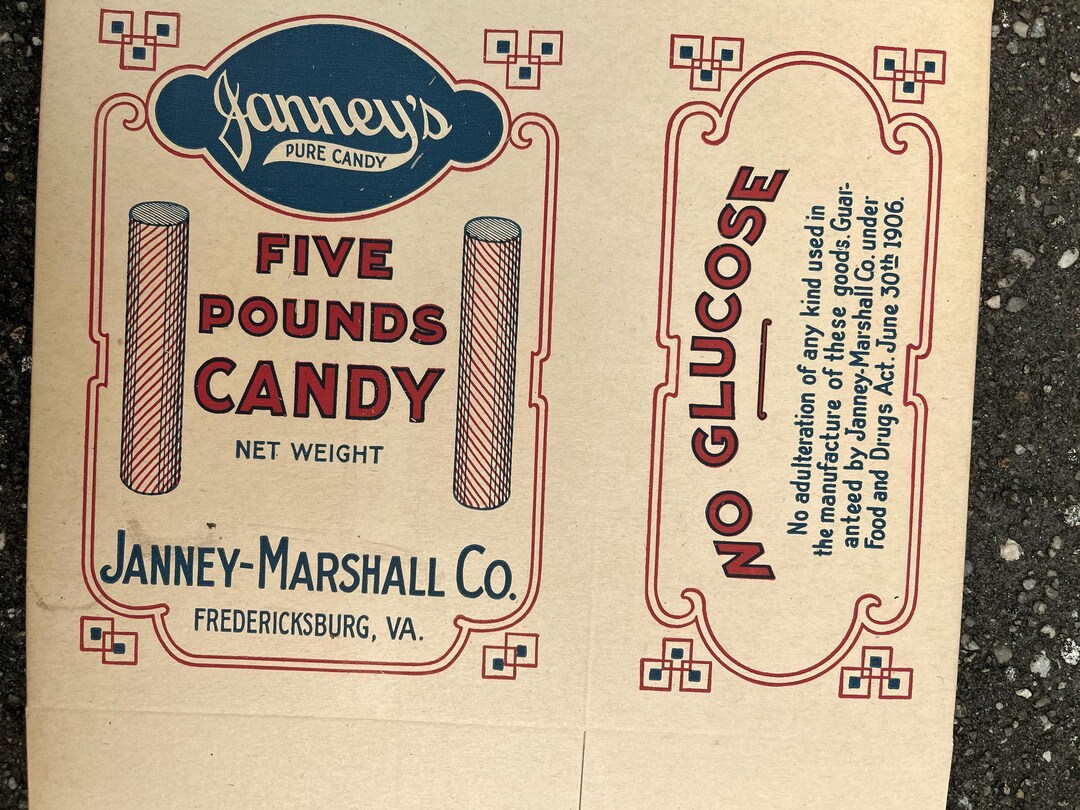 Antique Candy Box 1910s Box Great Graphics Unused Flat General Store ...