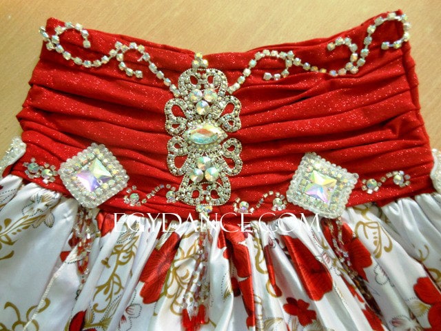 Handmade Authentic Belly Dance Costume, Red Dance Set, Draped - Etsy