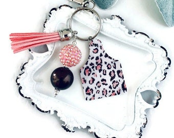Key Chain Cheetah Steer Head Livestock Cattle Ear Tag - Etsy
