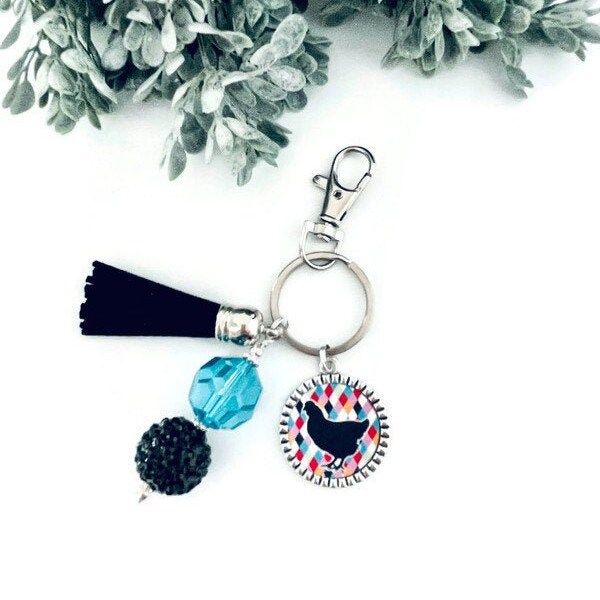 Chicken Key Chain - Etsy