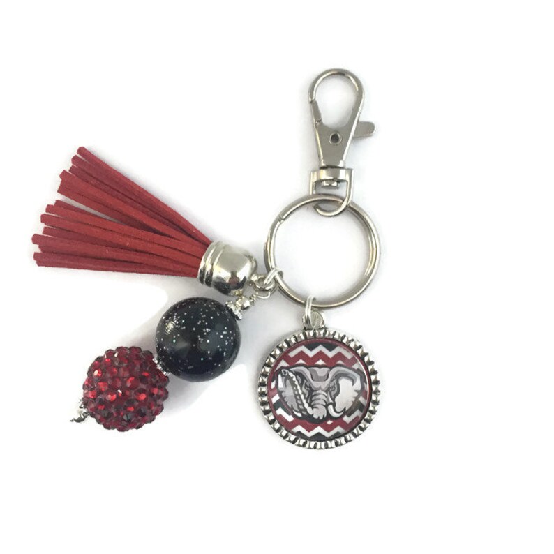University of Alabama Key Chain Roll Tide Bama Houndstooth - Etsy