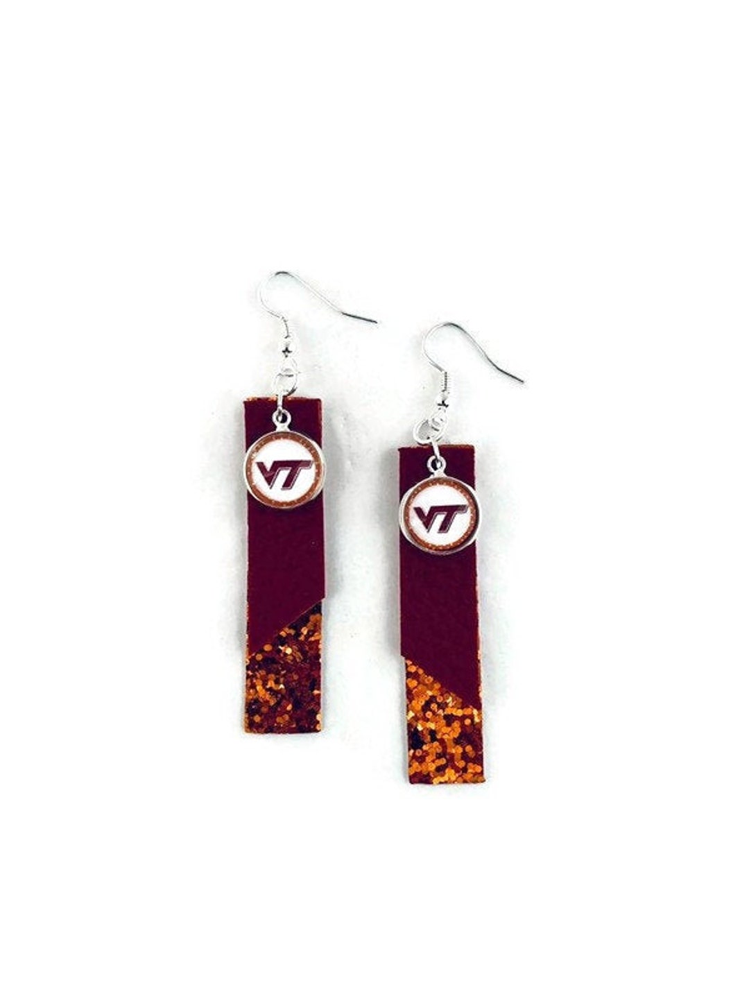 Virginia Tech Earrings Virginia Tech Jewelry Virginia Tech - Etsy