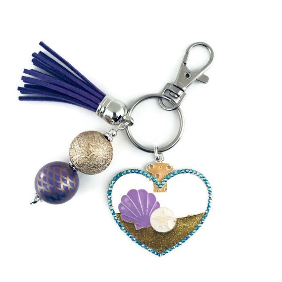 Beach Key Chain Beach House Gift Nautical Key Chain Beach - Etsy