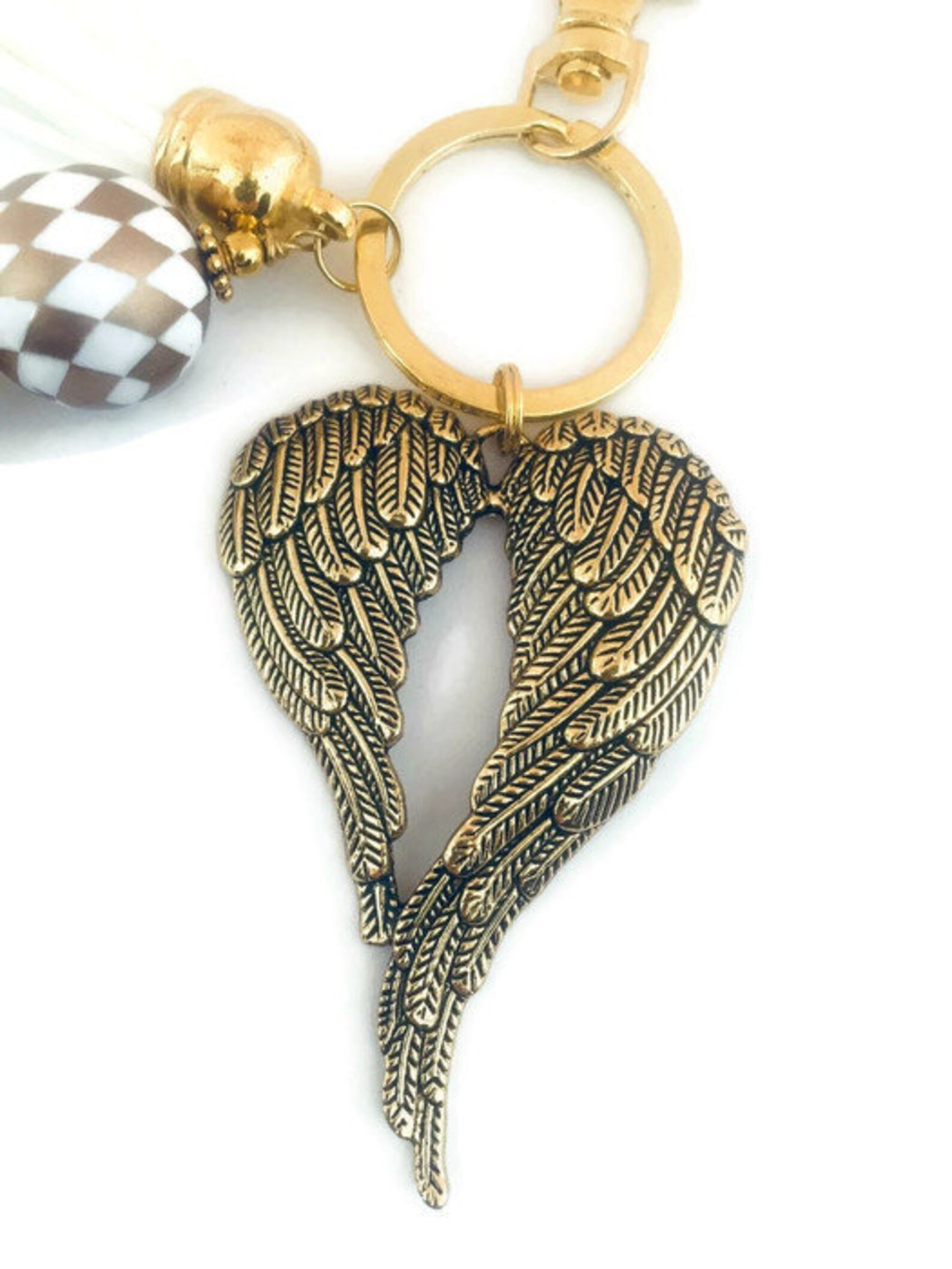 Angel Wings Key Chain Wing Key Chain Patina Wing Key Chain - Etsy UK
