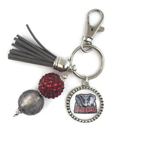 University of Alabama Key Chain Roll Tide Bama Houndstooth - Etsy