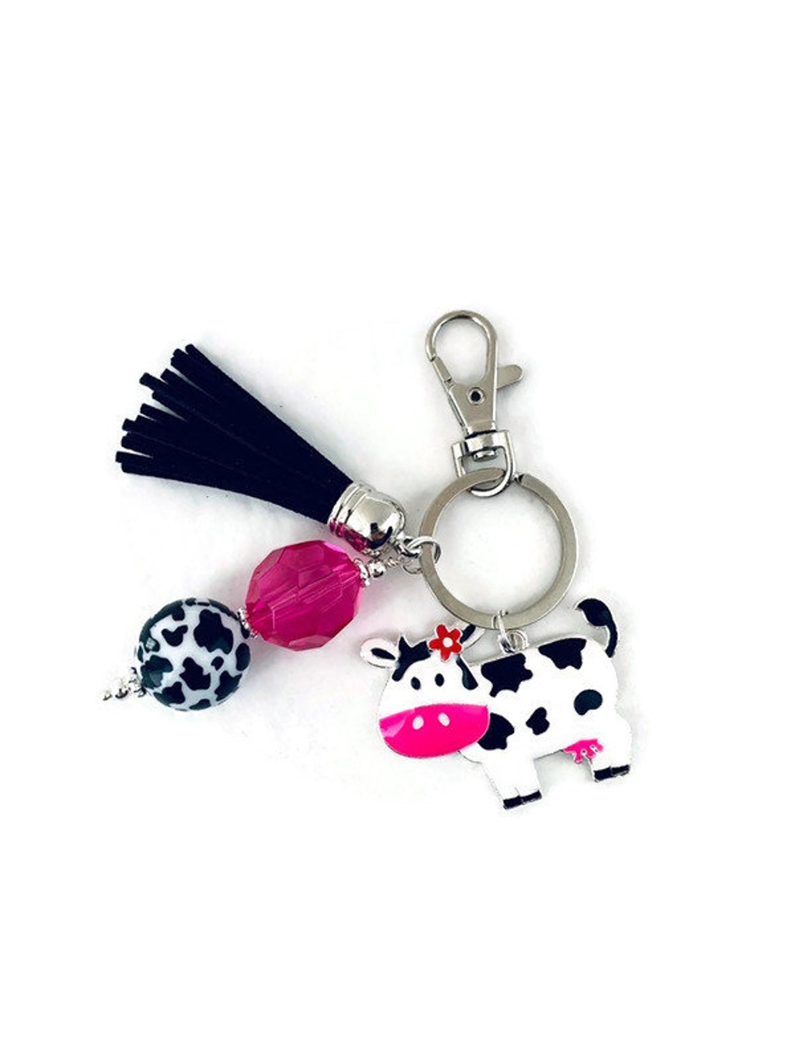 Cow Key Chain Cow Key Ring Cow Gifts Farm Gifts Dairy Farm | Etsy