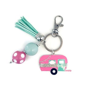 Camper Key Chain Retro Camper Key Chain Camper Camping Key Chain Tassel ...