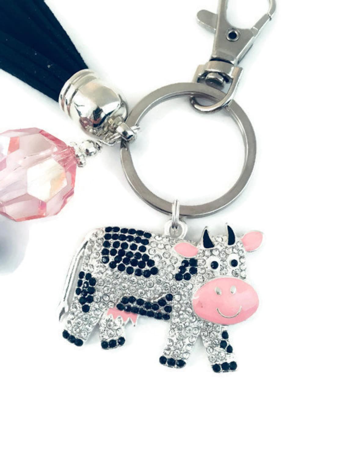 Cow Key Chain Cow Key Ring Cow Gifts Farm Gifts Dairy Farm | Etsy