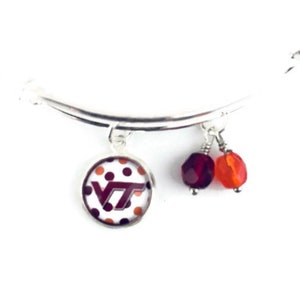 Virginia Tech Bracelet Virginia Tech Jewelry Virginia Tech - Etsy