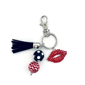 Lips Key Chain Kiss Key Chain Red Make up Artist Key Chain Lipstick Key ...