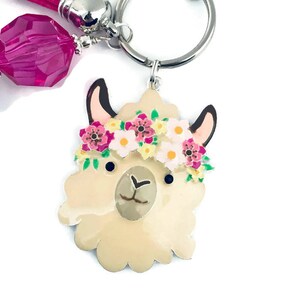 Llama Key Chain Drama Llama Alpaca Key Chain Llama - Etsy