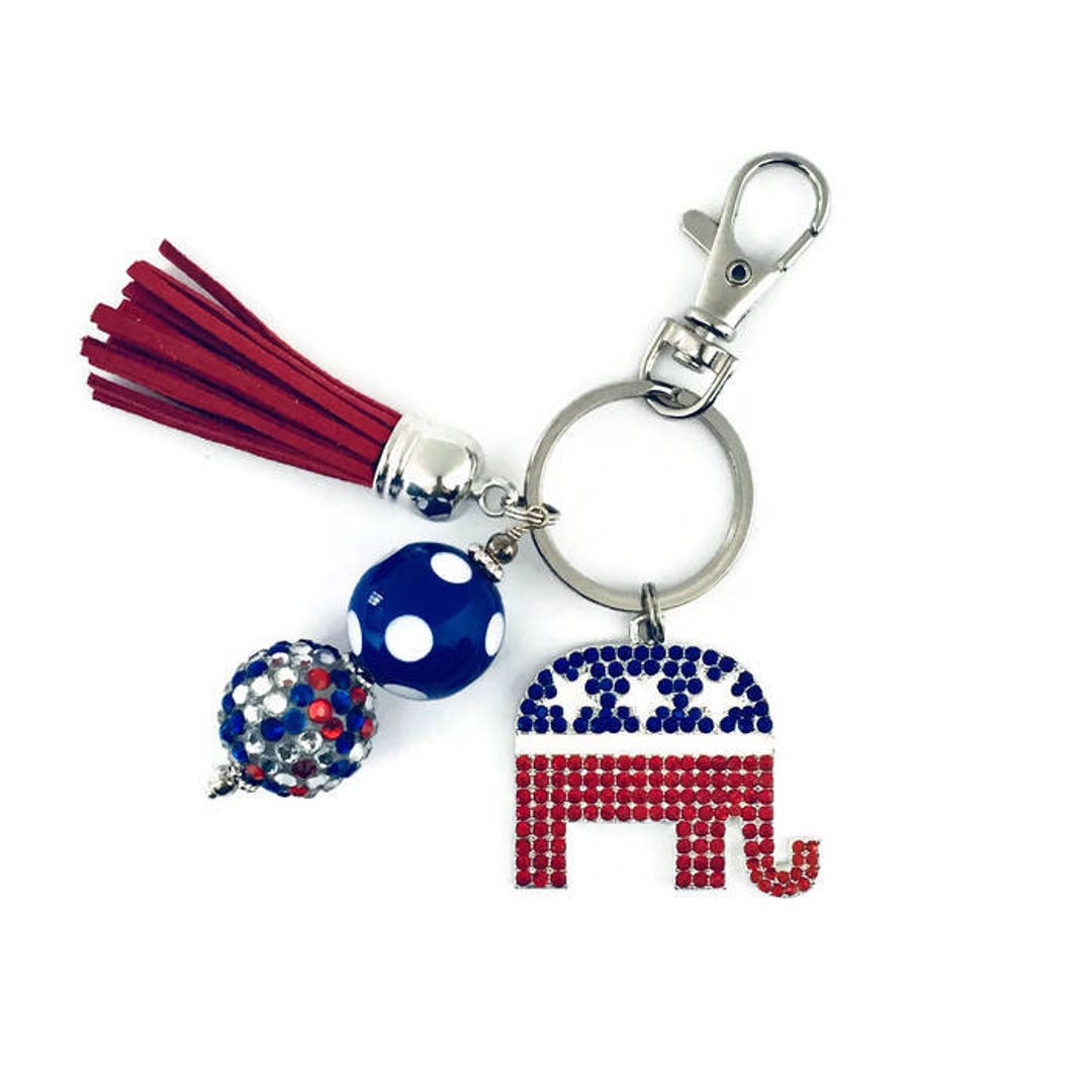 Republican Key Chain Republican Elephant Elections Trump Political Key ...