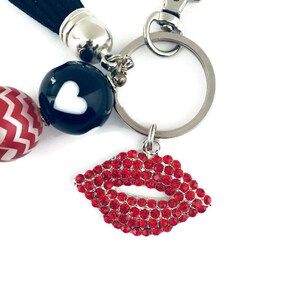 Lips Key Chain Kiss Key Chain Red Make up Artist Key Chain Lipstick Key ...