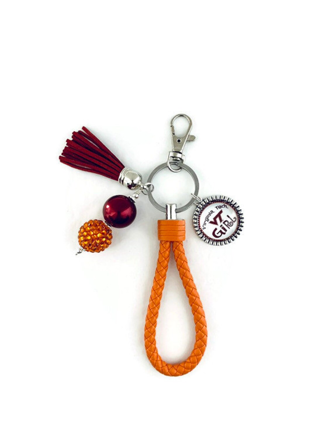 Virginia Tech Key Chain Virginia Tech Wristlet VT Key Chain - Etsy