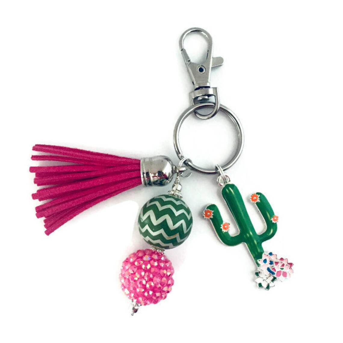 Cactus Key Chain Southwest Key Chain Succulent Key Chain | Etsy