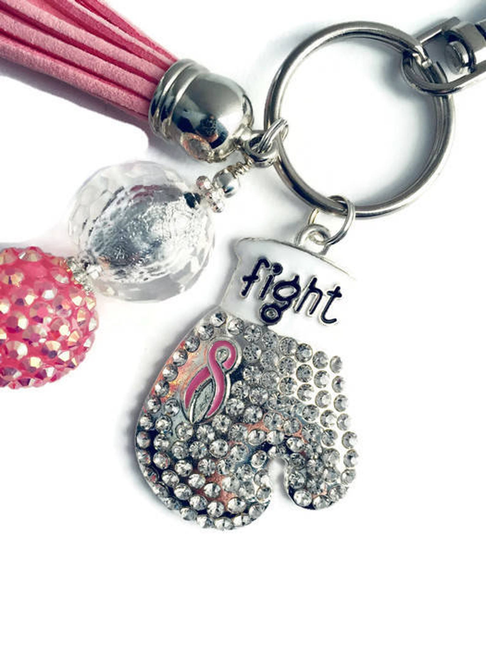 Breast Cancer Key Chain Fighter Key Chain Breast Cancer - Etsy