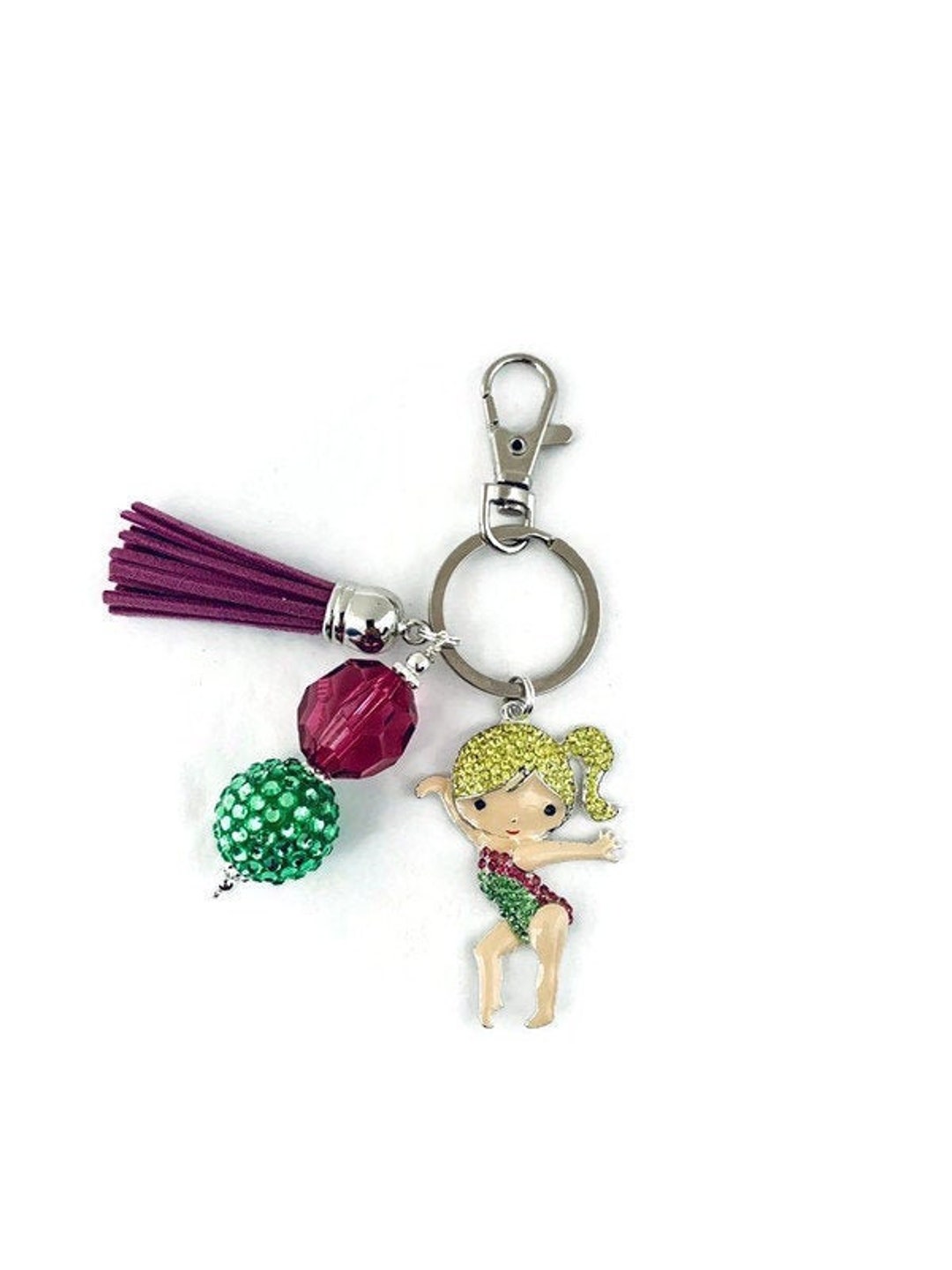 Gymnast Key Chain Gymnast Key Ring Gymnastics Key Chain Gymnastics ...