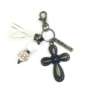 Cross Key Chain Religious Key Chain Faith Key Chain - Etsy